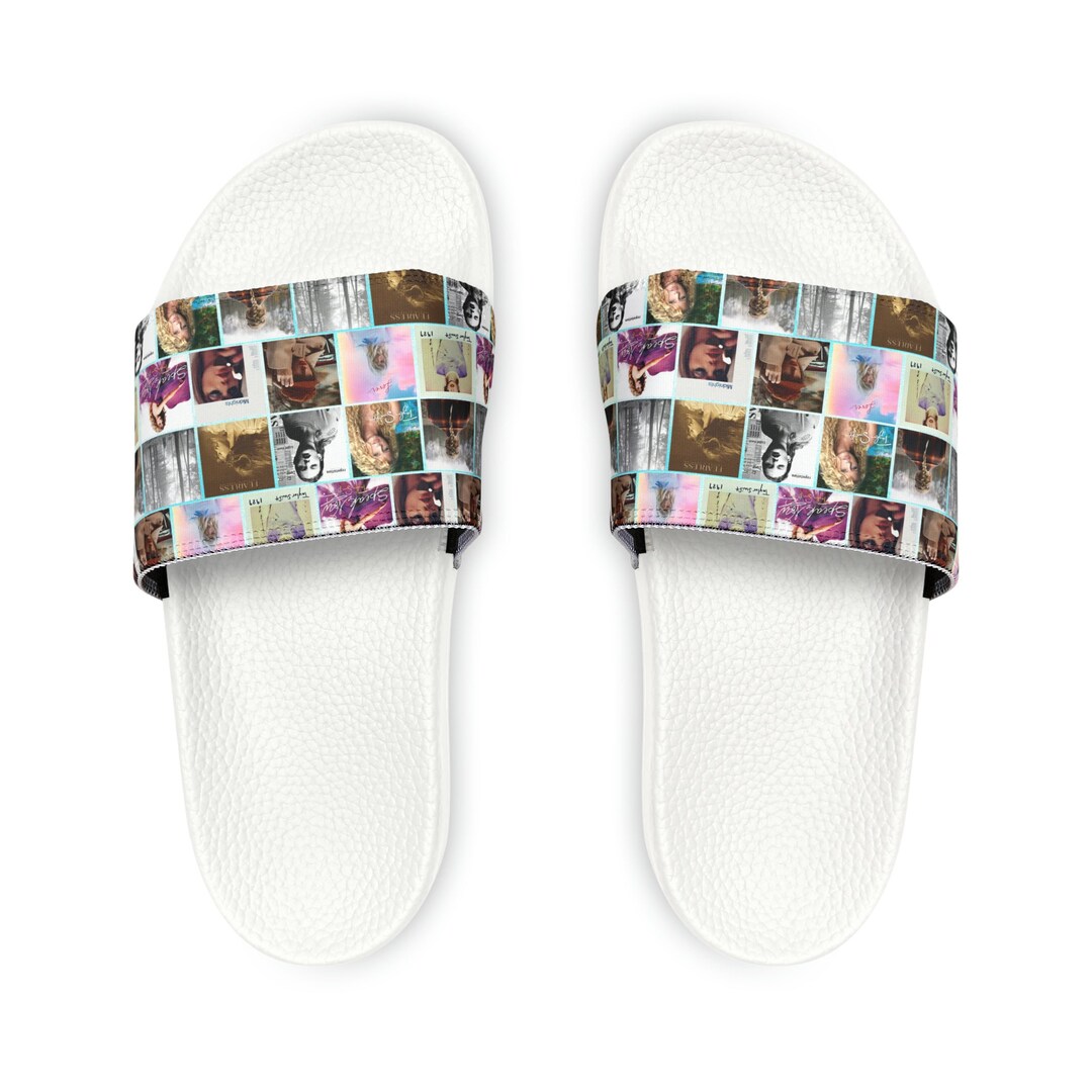 Taylor Swift Album Art Collage Pattern Youth Slide Sandals - Etsy