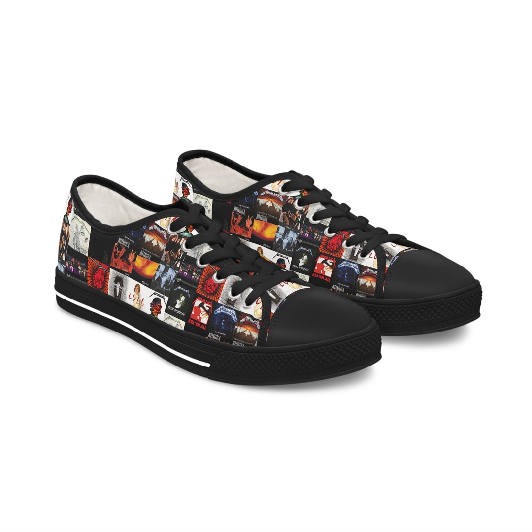 Metallica Album Cover Collage Women's Low Top Sneakers - Etsy