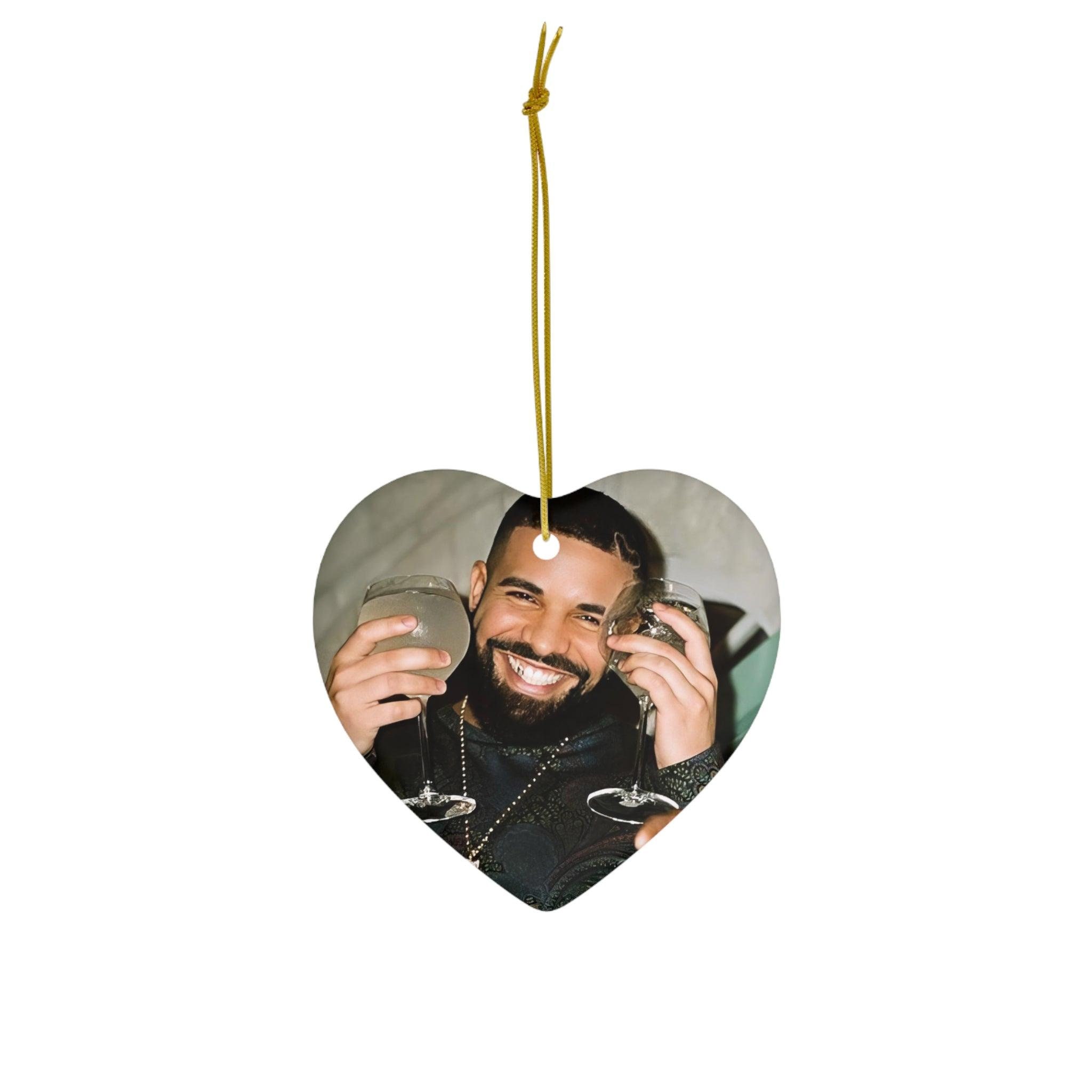 Drake Happy And Drinking Ceramic Ornament sold by Lavender_Pelican ...