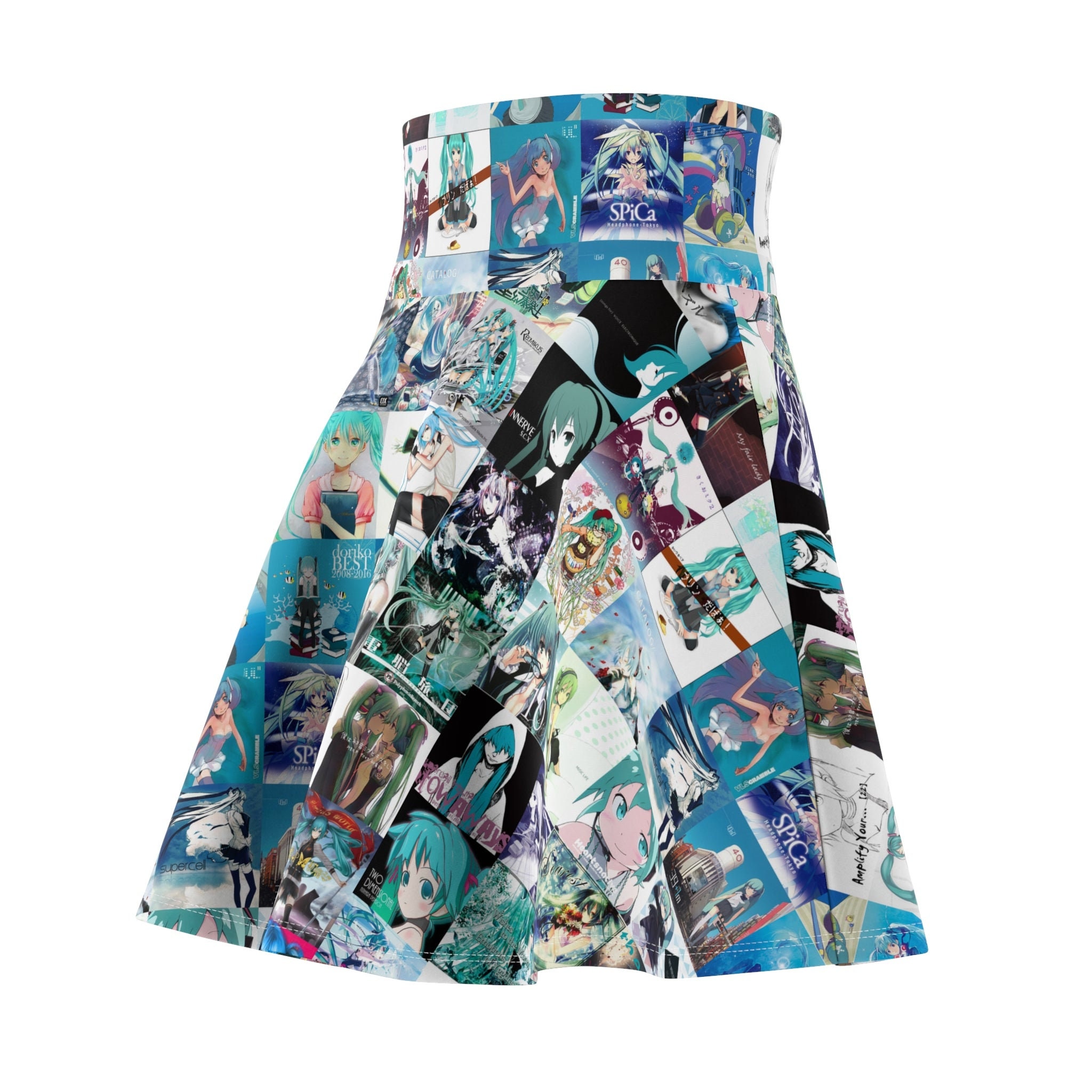 Hatsune Miku Album Cover Collage Women's Skater Skirt - Etsy