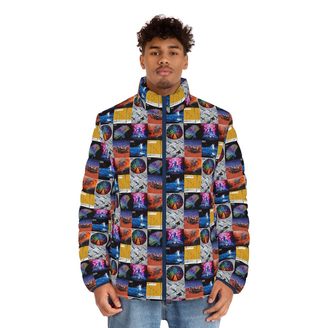 Muse Album Cover Collage Men's Puffer Jacket - Etsy