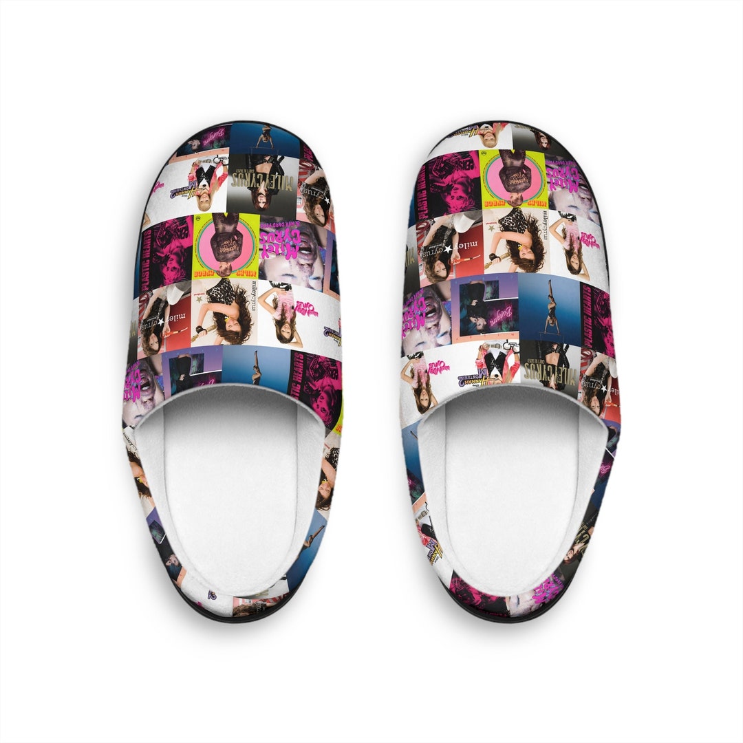 Miley Cyrus Album Cover Collage Women's Indoor Slippers - Etsy