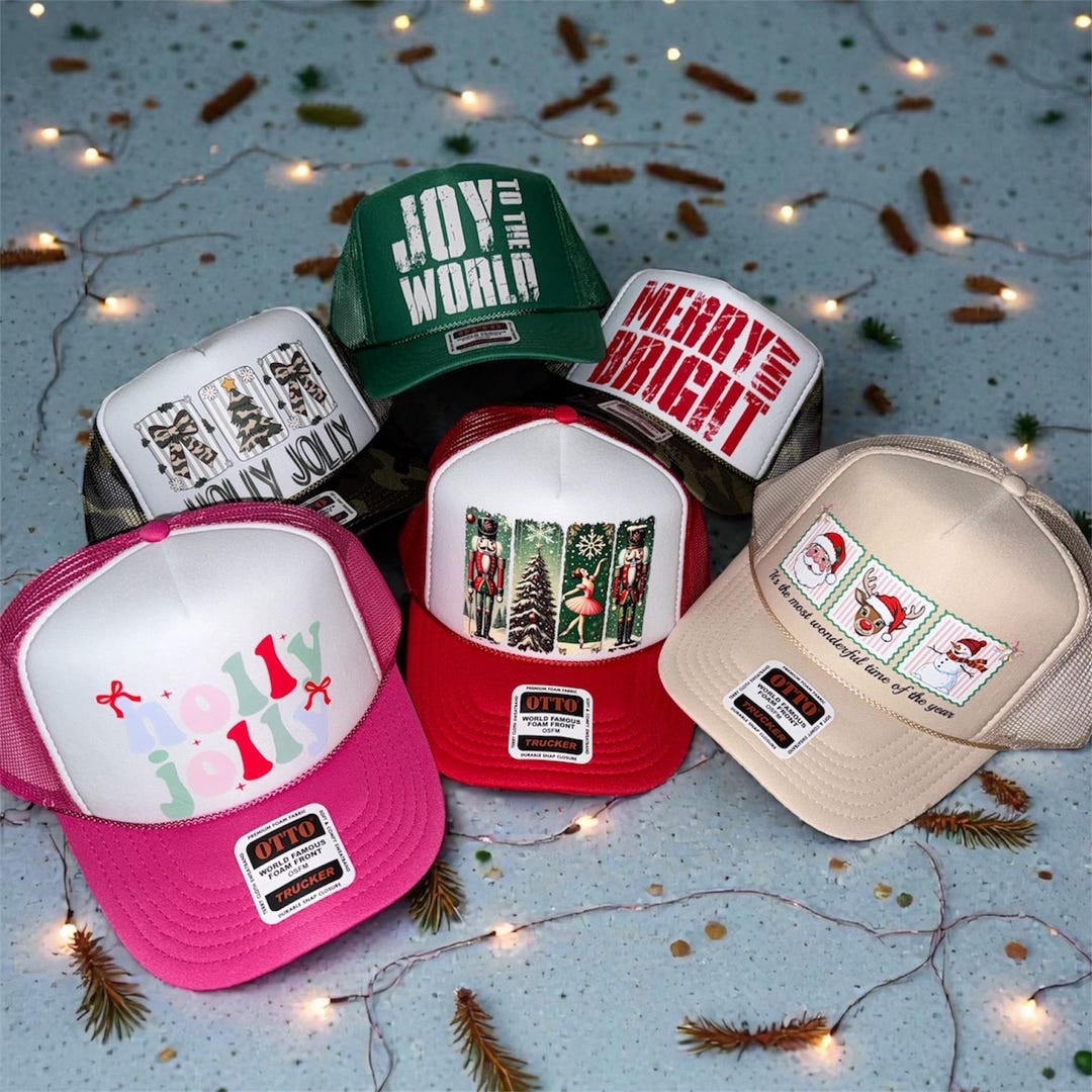 Christmas Trucker Hat Collection – Cute Holiday Hats for Christmas ...