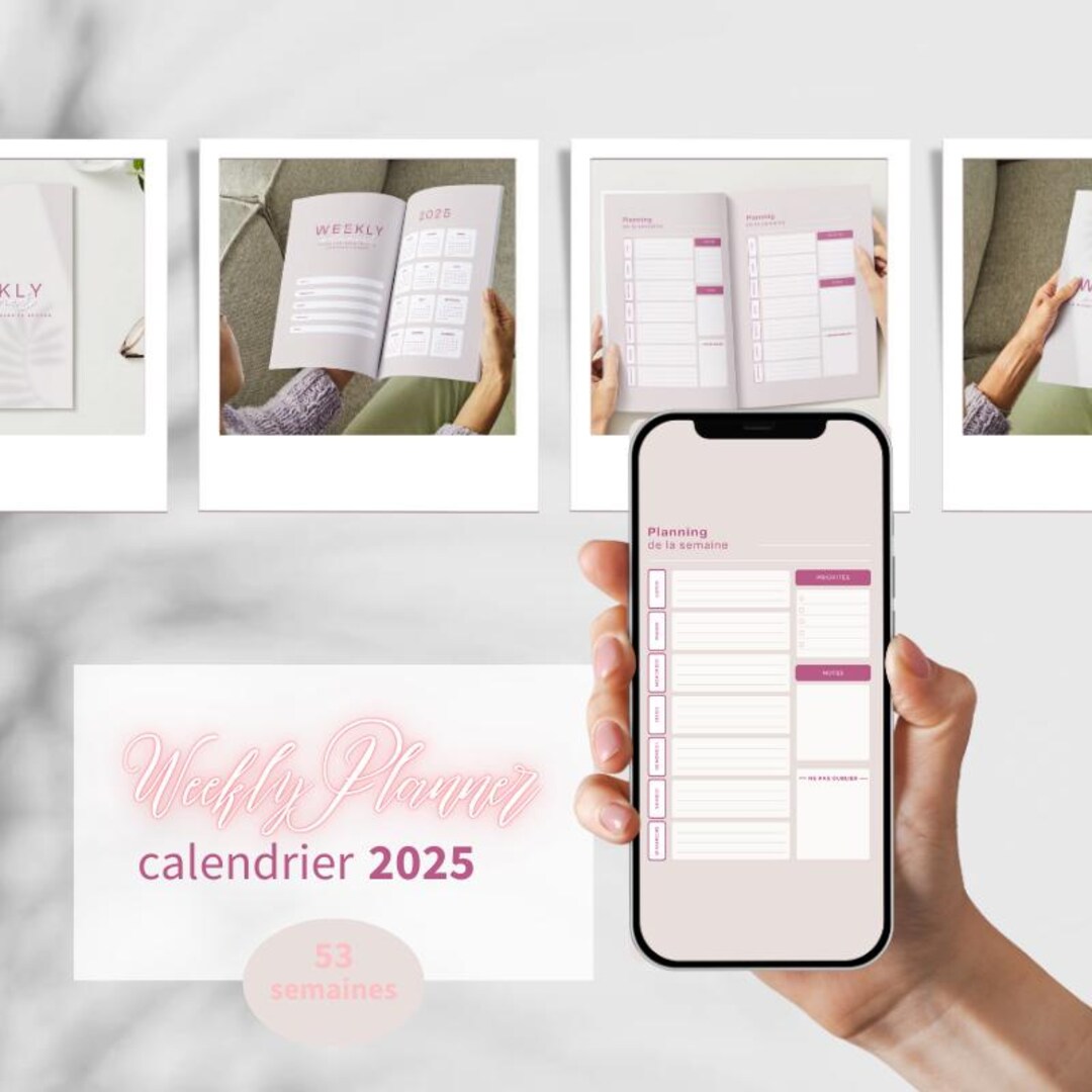Planner in French Digital Weekly Agenda 2025 Undated DIGITAL PRODUCT - Etsy