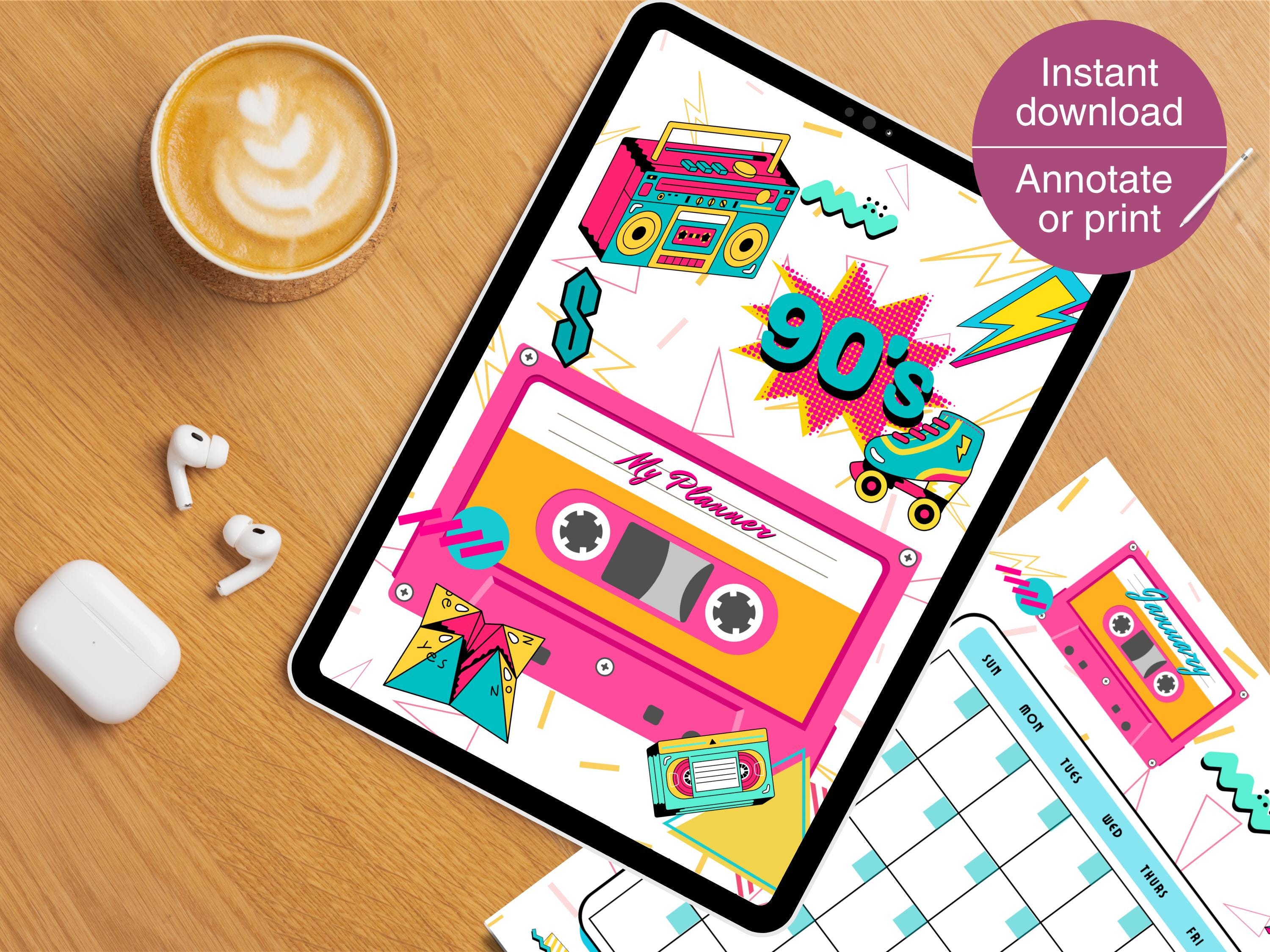 90s Themed Printable Daily Weekly Monthly Planner - Etsy