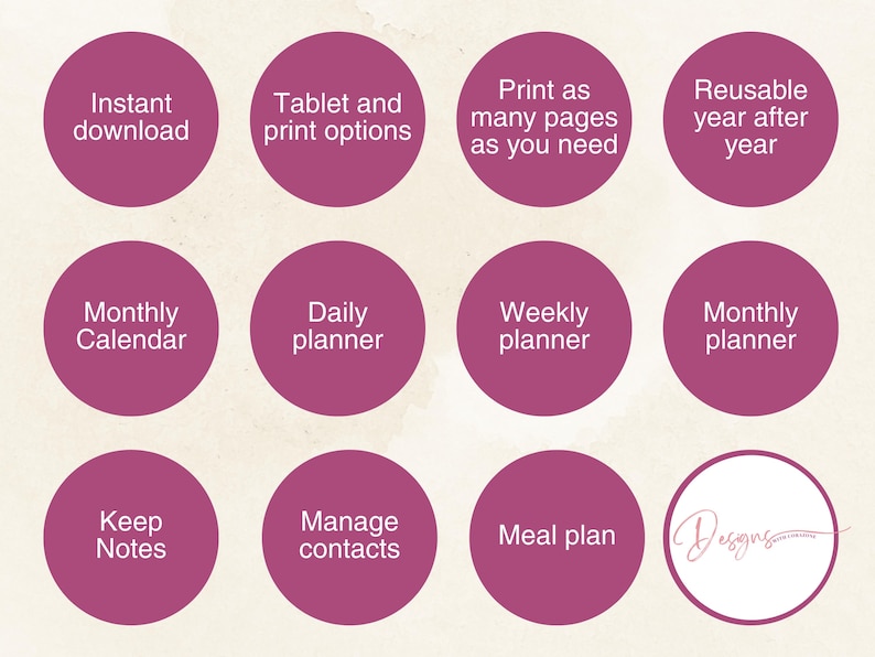 90s Themed Printable Daily Weekly Monthly Planner - Etsy