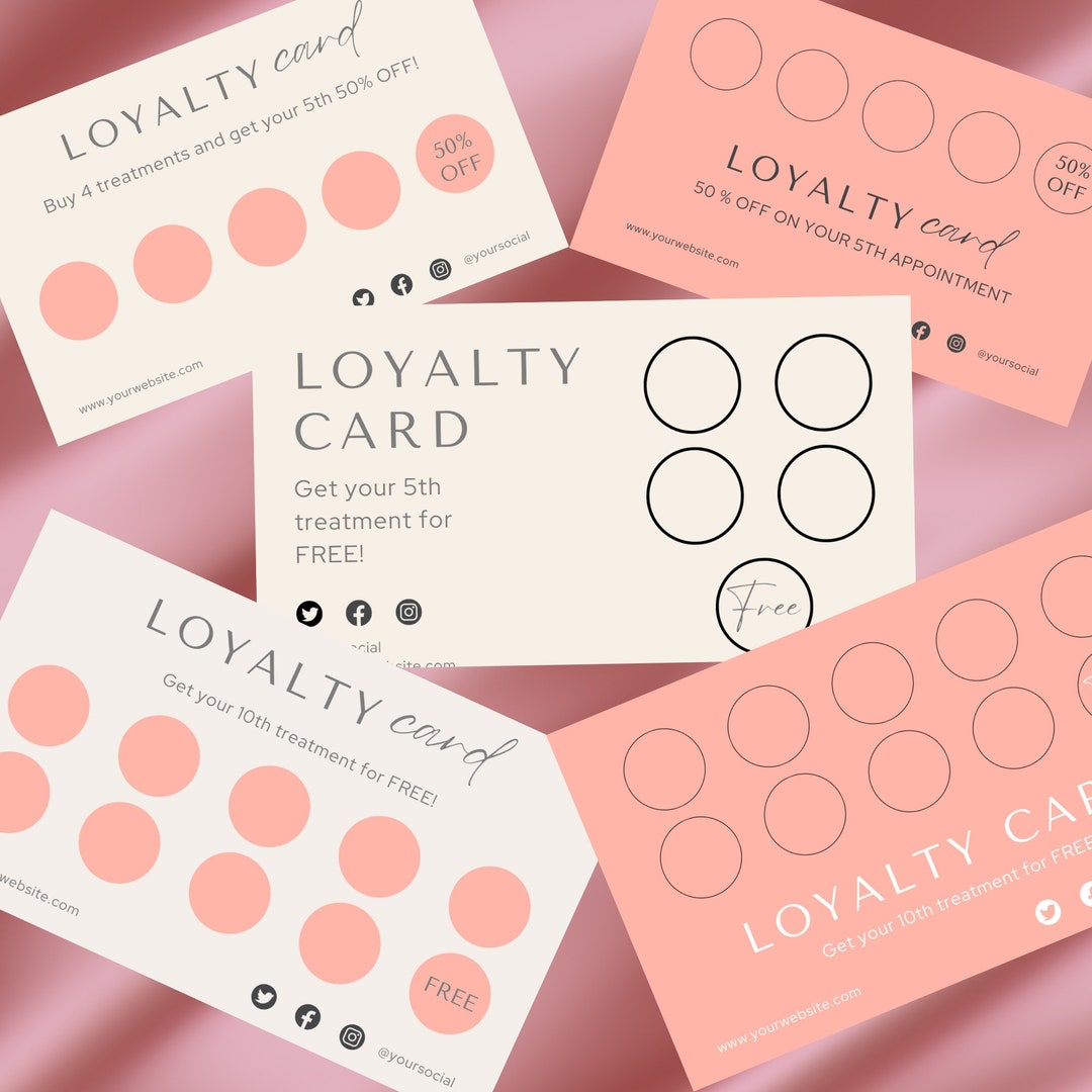Printable Loyalty Card | Canva Template | Premade Client Loyalty Card ...