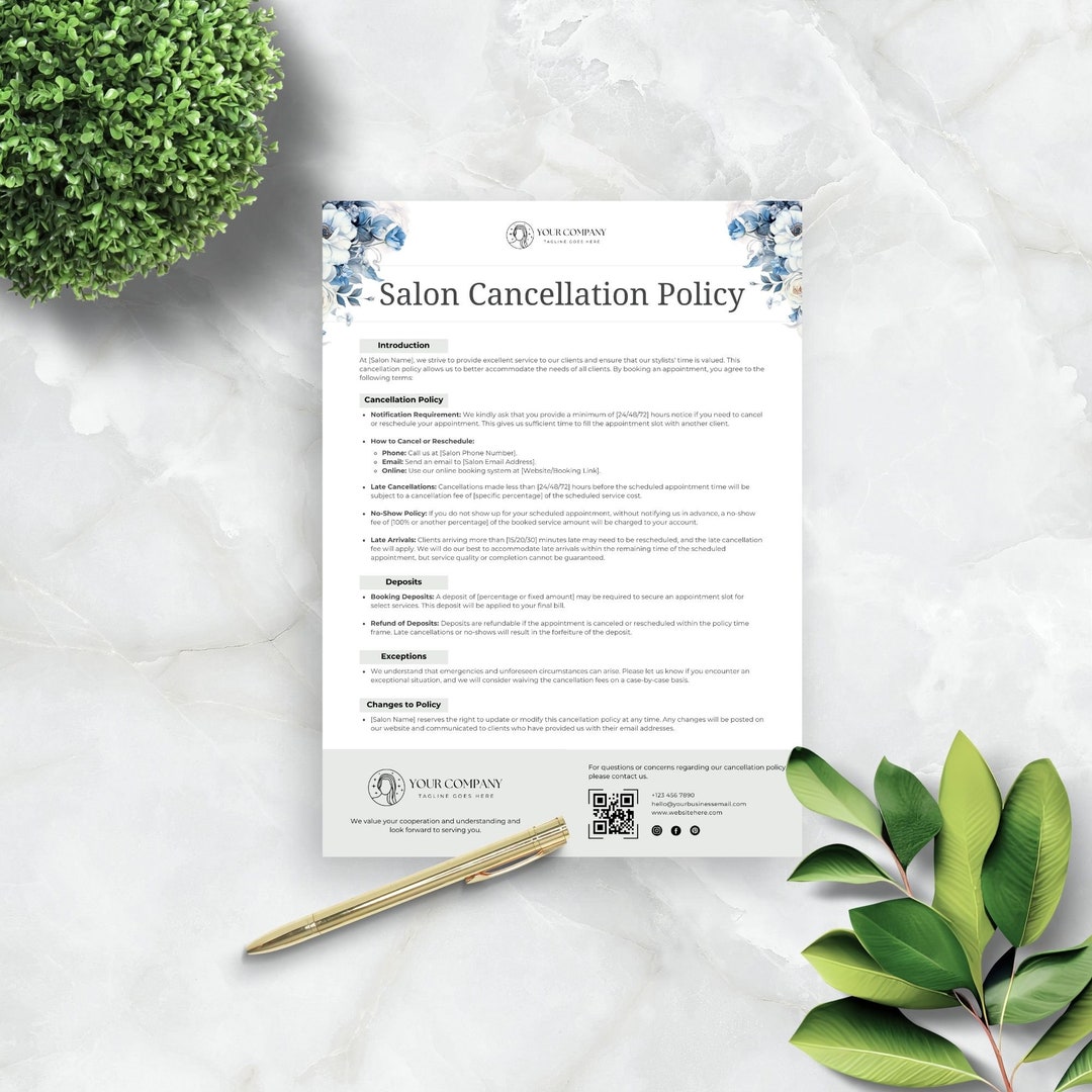 Salon Policy Template, Lash Booking Policy Guide, Nail Tech Appointment ...