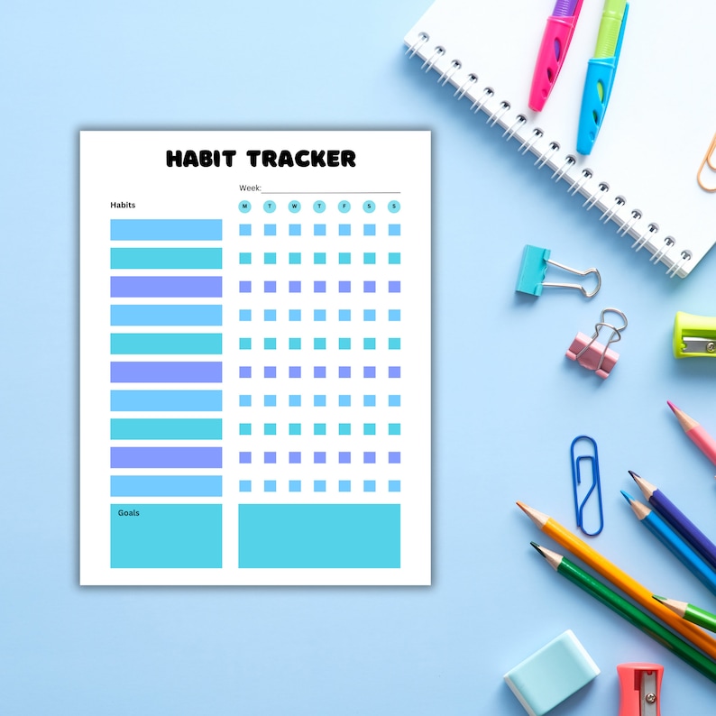 Printable Habit Tracker, Habit Tracking PDF, Habit Printable, Daily ...