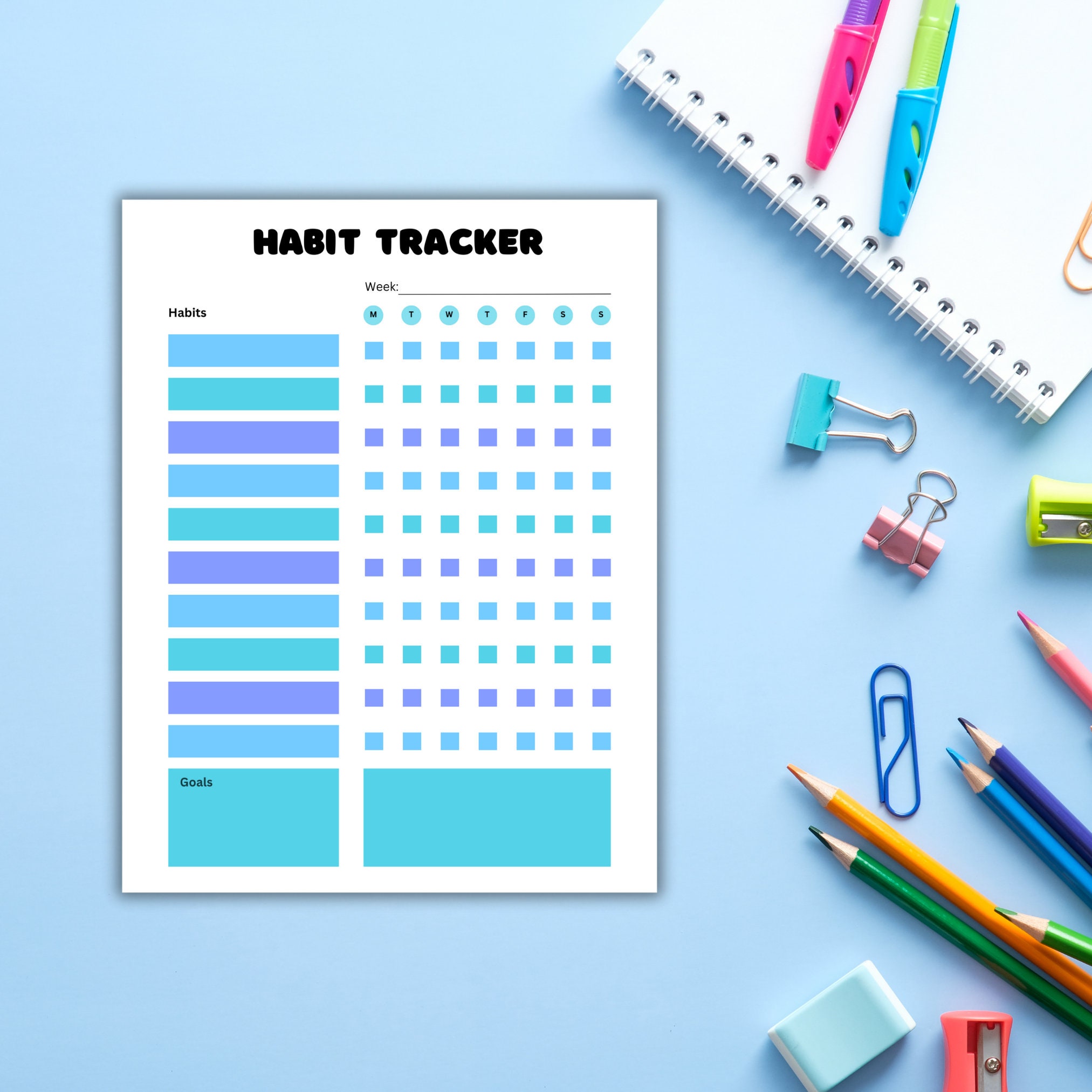 Printable Habit Tracker, Habit Tracking PDF, Habit Printable, Daily ...