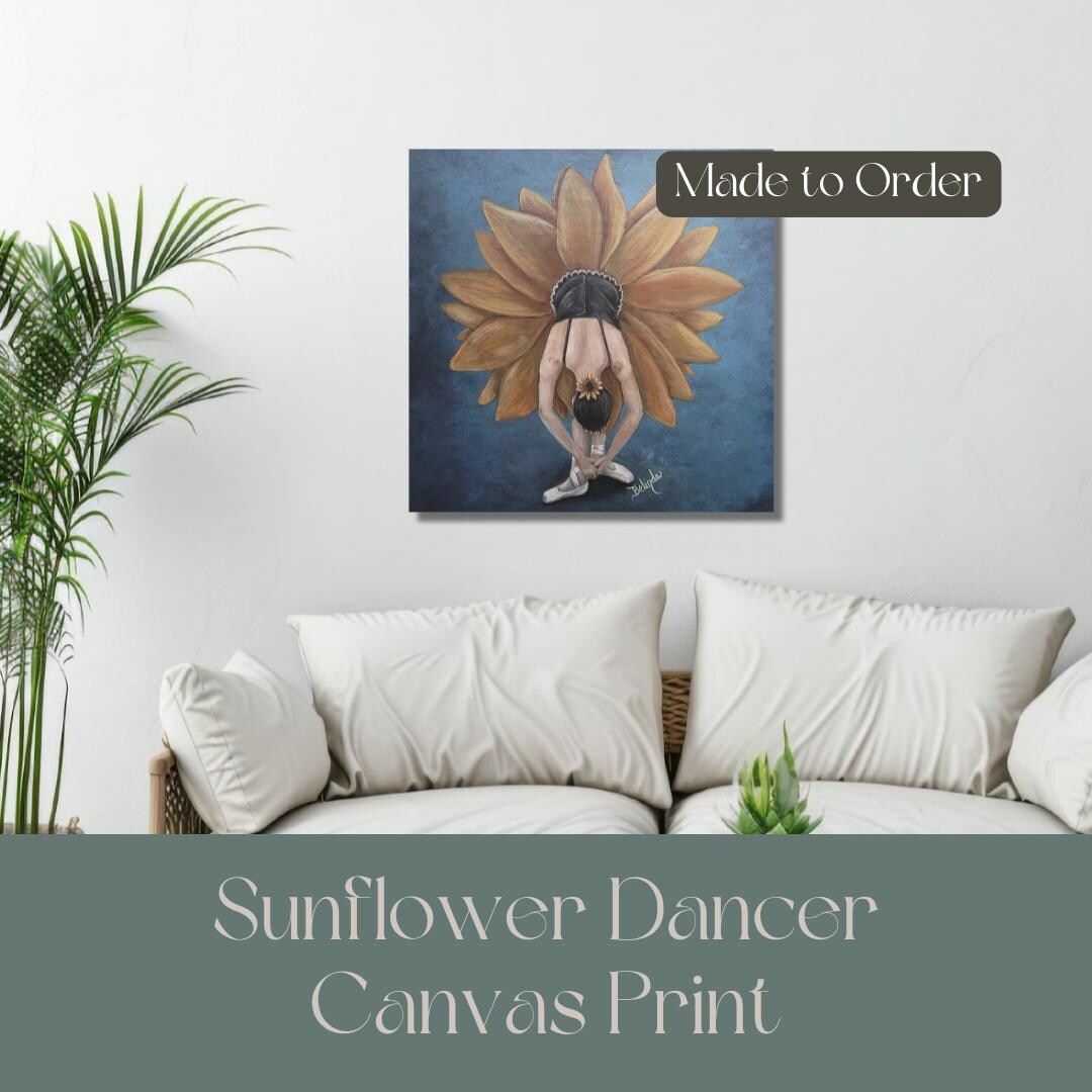 Ballerina Flower Canvas Art: Elegant Dance Wall Decor - Etsy