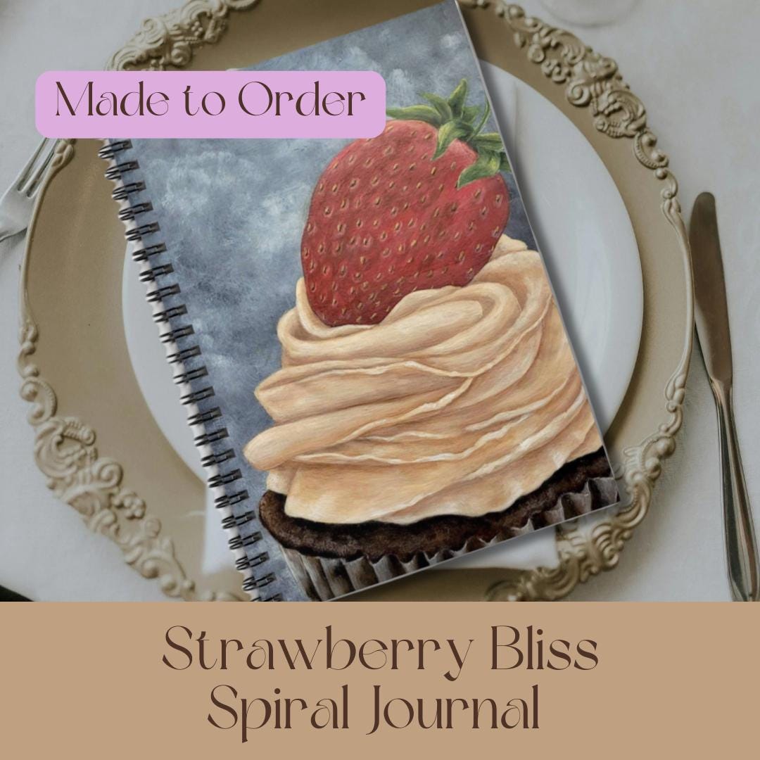 Whimsical Bakery Spiral Notebook: Cupcake Journal, Gift for Baker - Etsy