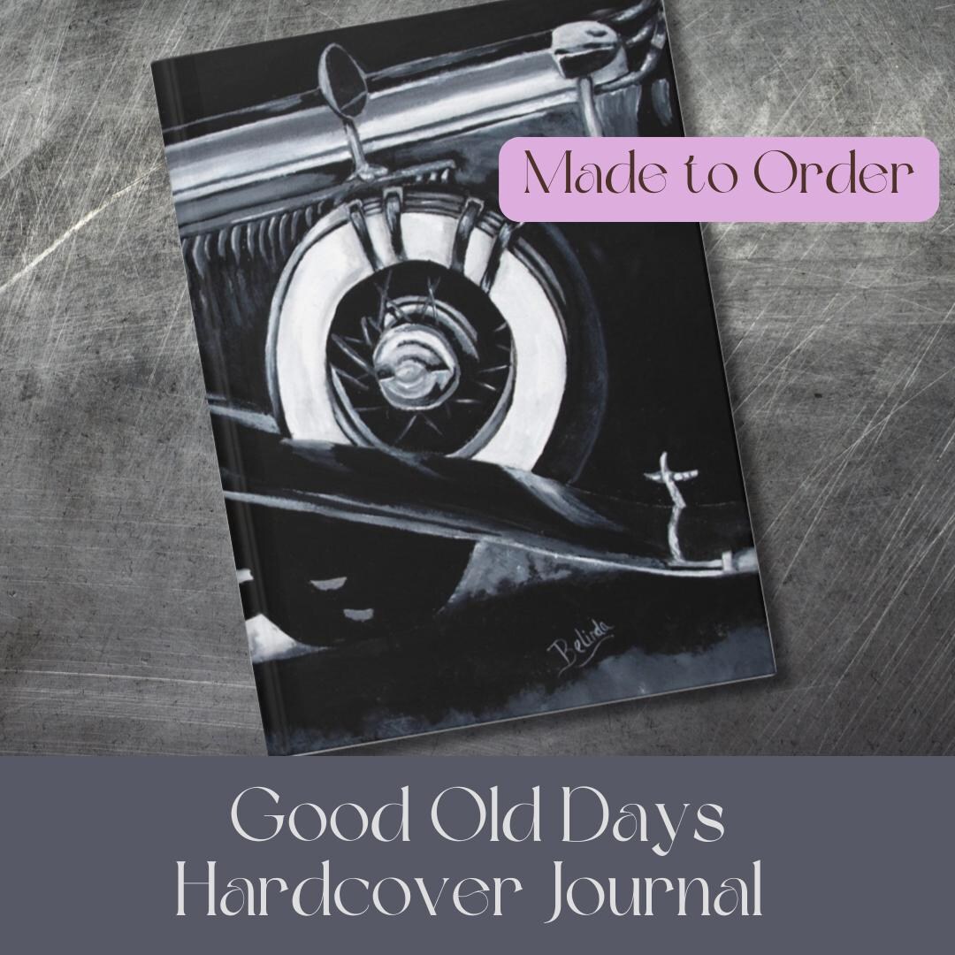 Vintage Car Hardcover Journal, Classic Automotive Design, Notebook for ...