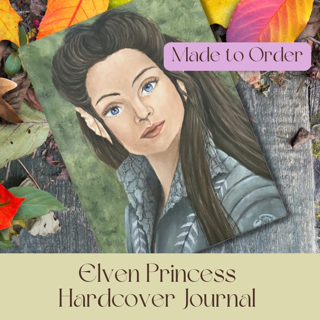 Fantasy Elf Hardcover Journal, Enchanted Writing Notebook, Gift for ...