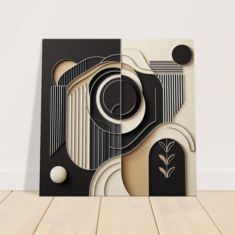 Modern Wall Art streamlined Stripes Printed on Thin Canvas - Etsy