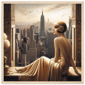 Art Deco Wall Art "glimpse Into the Past" Printed on Premium Matte ...