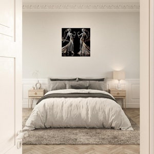 Art Deco Wall Art "the Reflection" Printed on Thin Canvas. Ideal for ...