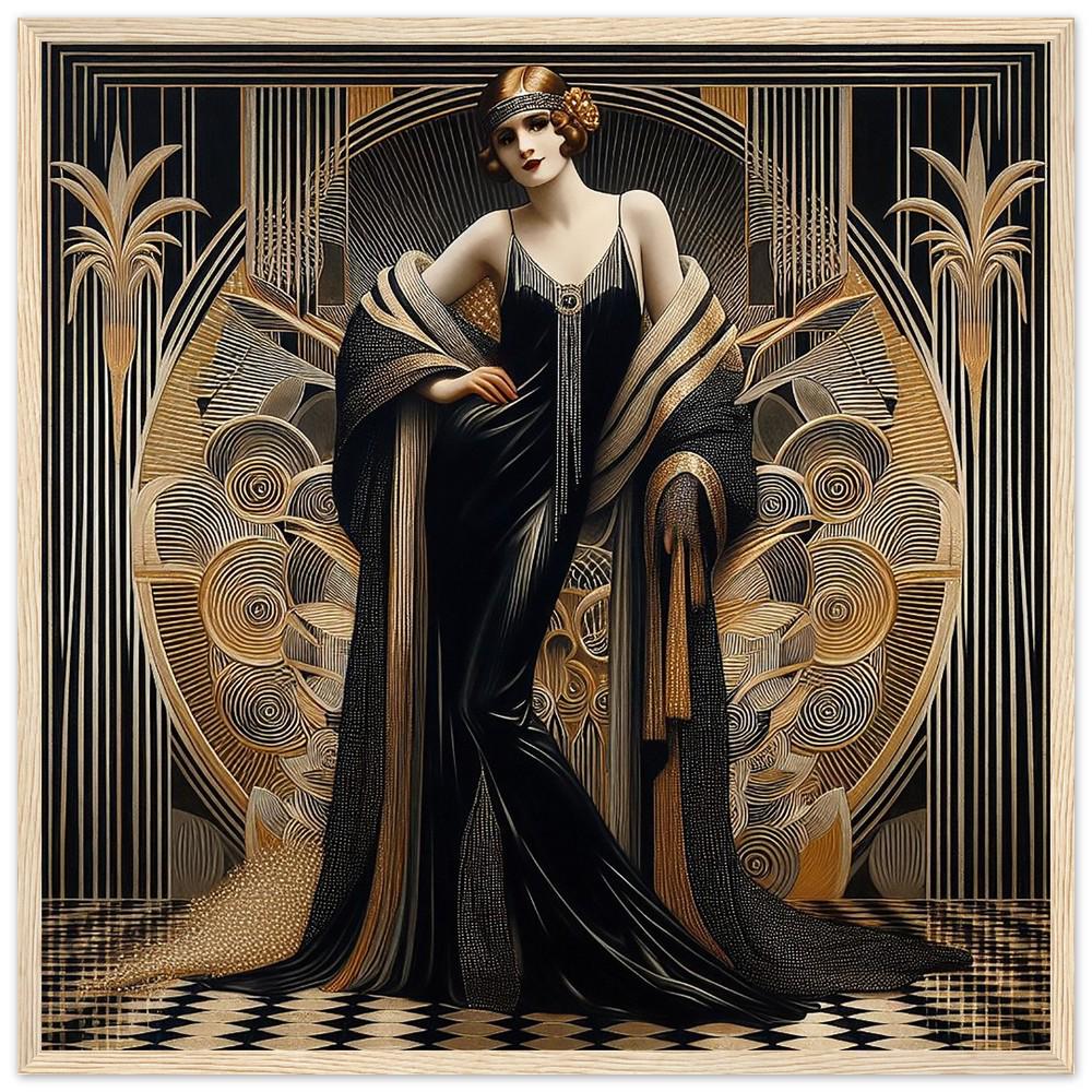 Art Deco Wall Art 'inamorata' Premium Matte Paper Mounted Framed Poster ...
