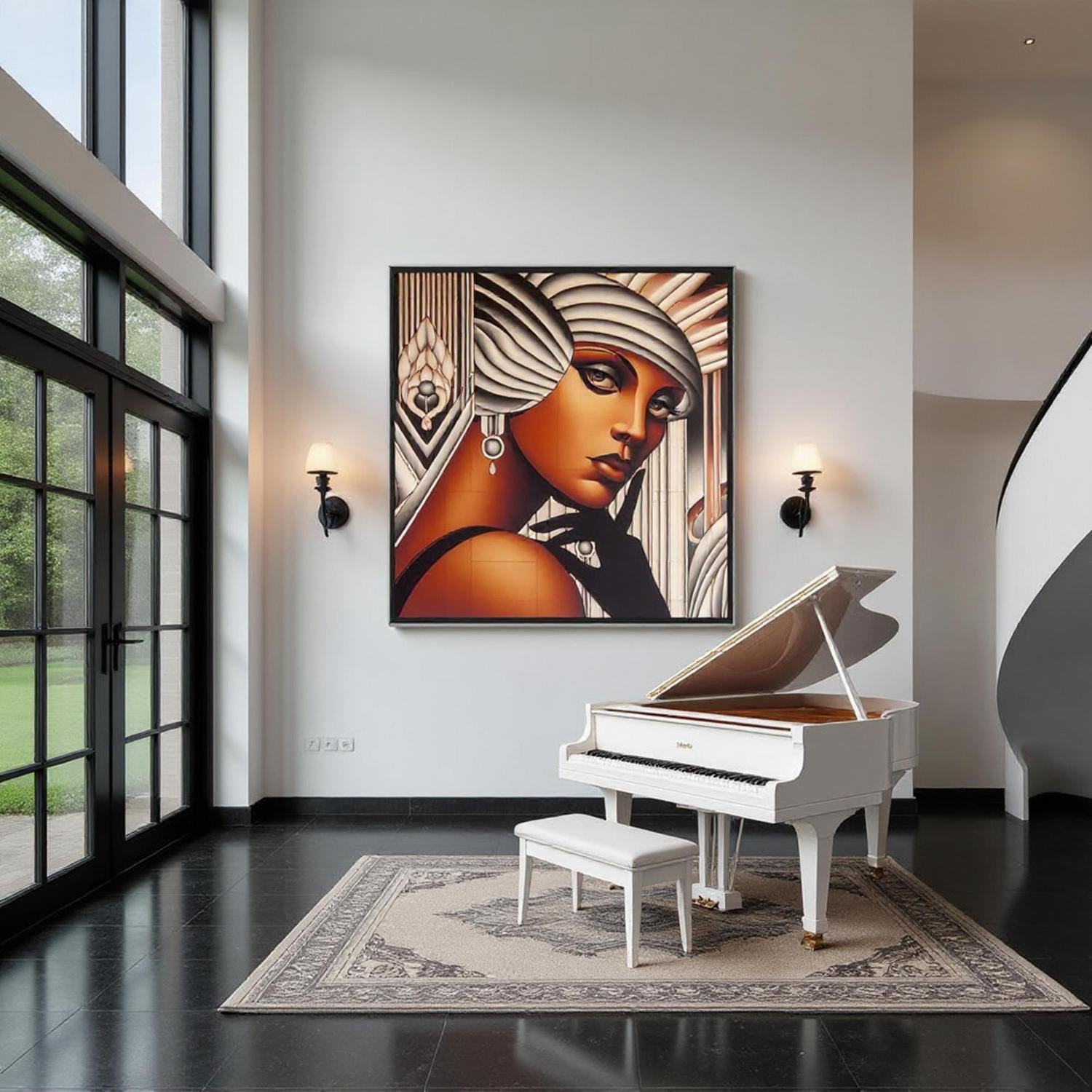 Art Deco Flapper Wall Art - 'exquisite Ebony' Framed Poster - Vintage ...