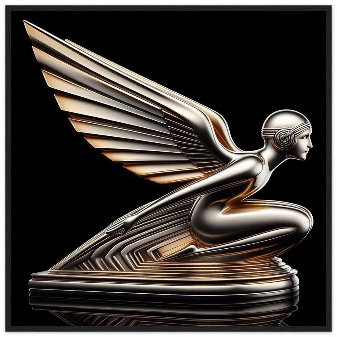 Art Deco Wall Art "wind Spirit" Printed on Premium Matte Paper Framed ...