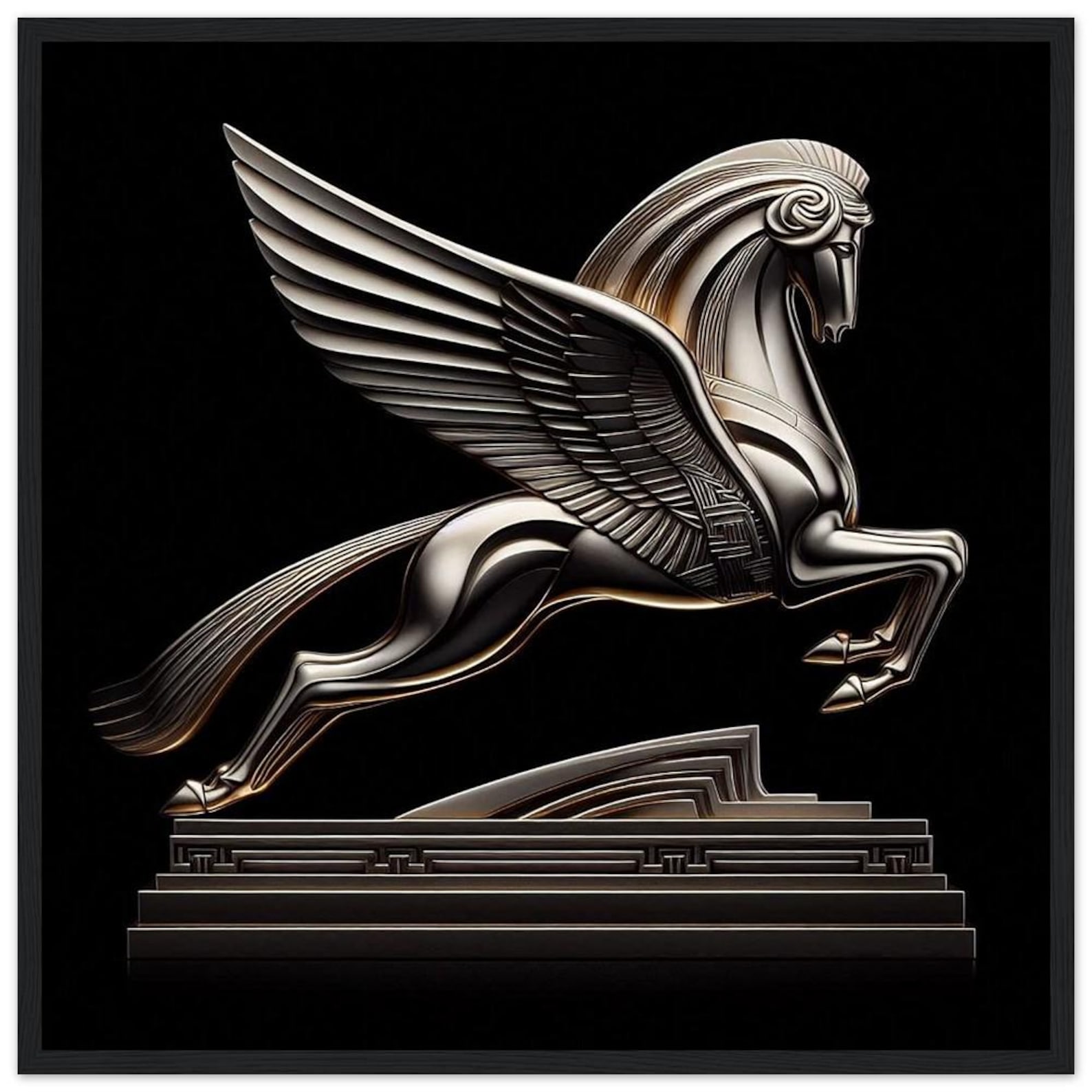 Art Deco "pegasus Print" Framed Wall Art - Etsy