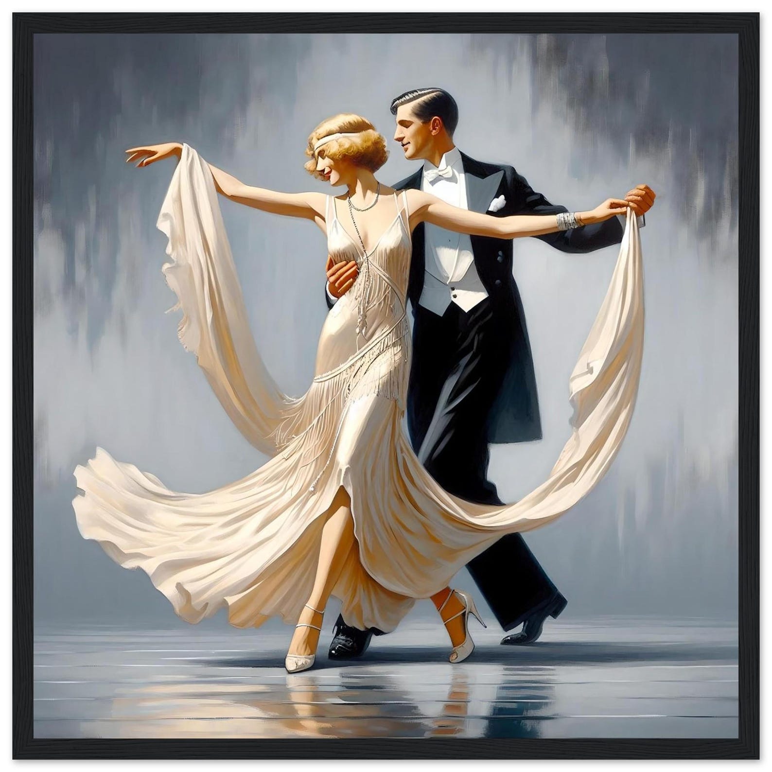 Art Deco Ballroom Dancers Print, Vintage Framed Wall Art - Etsy