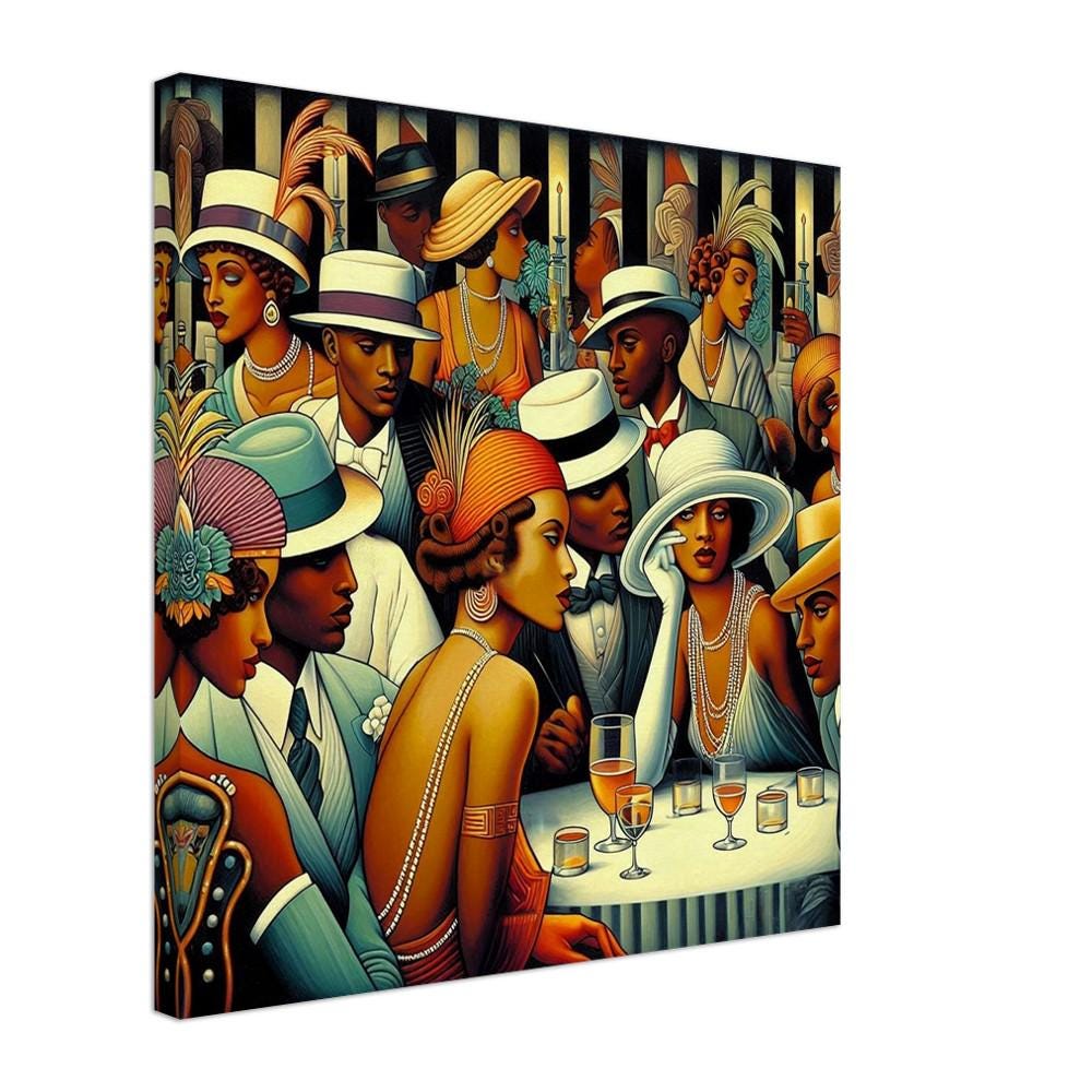Art Deco Canvas Print: 1920s Harlem Party Scene - Etsy