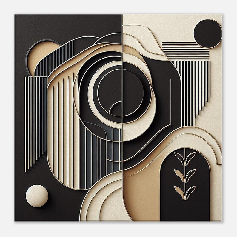 Modern Wall Art streamlined Stripes Printed on Thin Canvas - Etsy