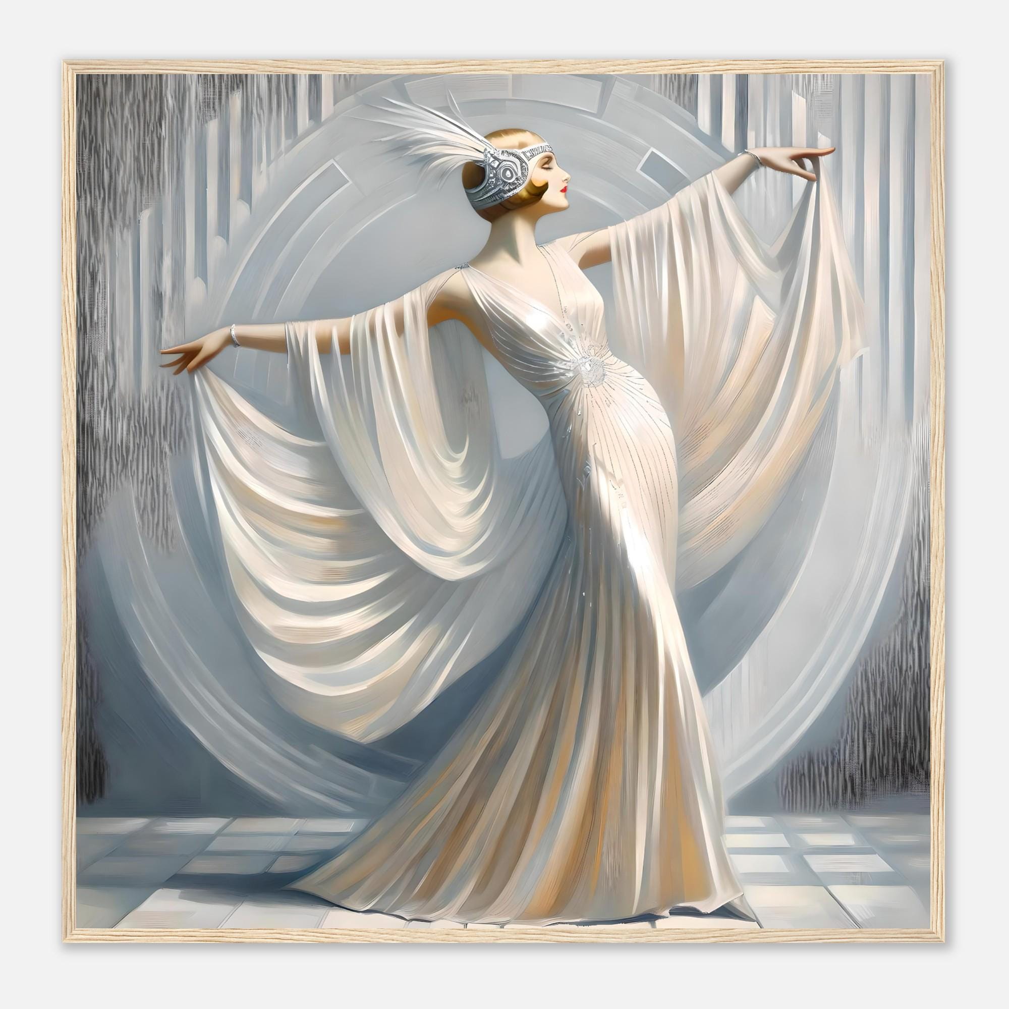 Art Deco Flapper Poster – 'ivory Beauty' Framed Print - Etsy
