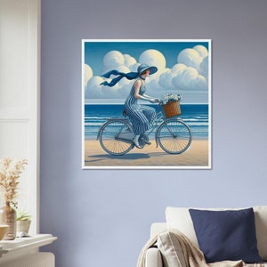 Wall Art Art Deco flapper at the Sea Printed on Classic Matte Paper ...