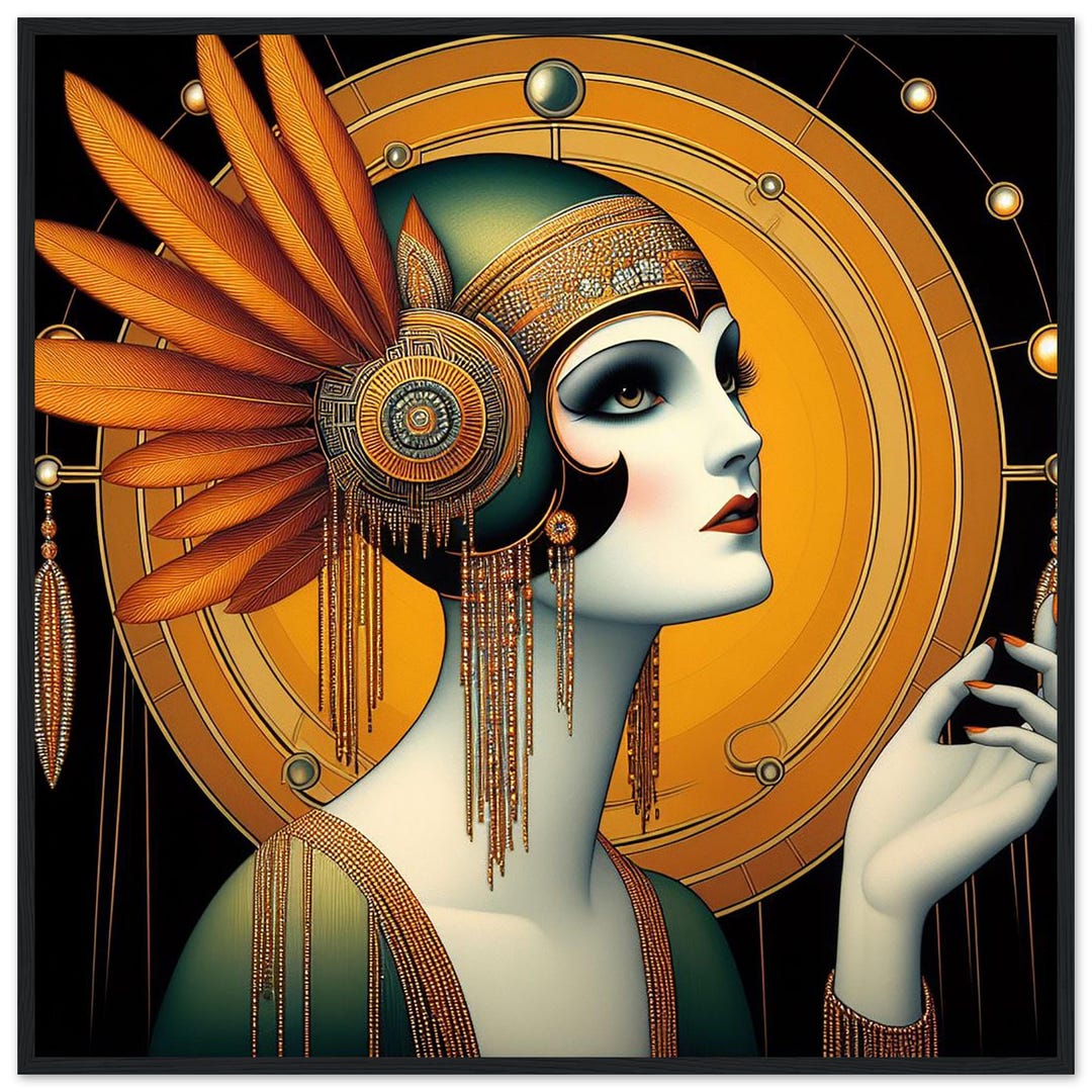 Art Deco Woman Print, "systema Solaris Femina", Framed Matte Paper - Etsy