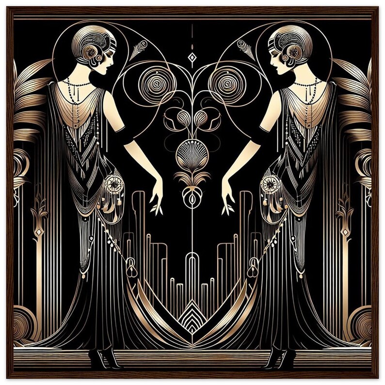 Art Deco Wall Art elegant Flappers Printed on Classic Matte Paper ...