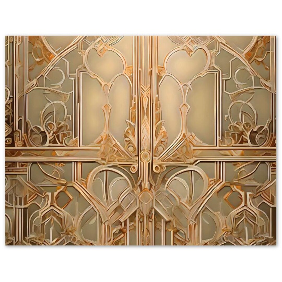 Note Cards Art Deco Cards, 10 Blank Stylish Art Deco Note Cards With ...