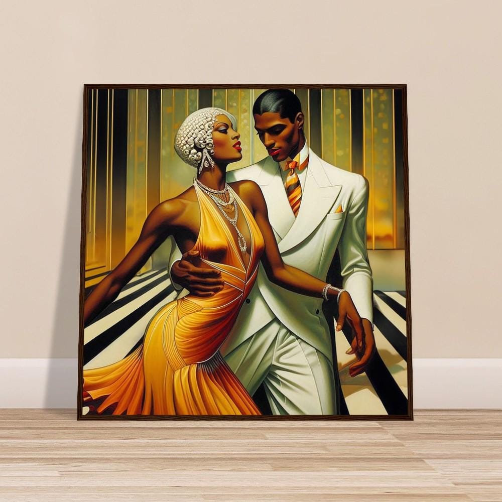 Art Deco Dancers Print, Harlem Renaissance, Framed Matte Paper - Etsy
