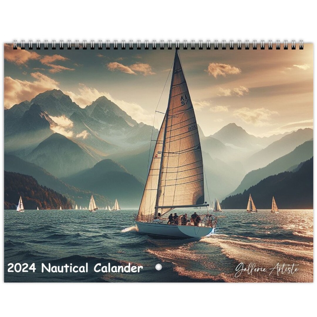Wall Calendars 2024 Sailors Nautical 12 Artistic Colorful Scenes ...