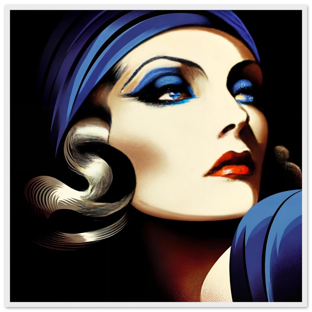 Art Deco Wall Art "icon" Actress Framed Poster - Vintage Film Legend ...