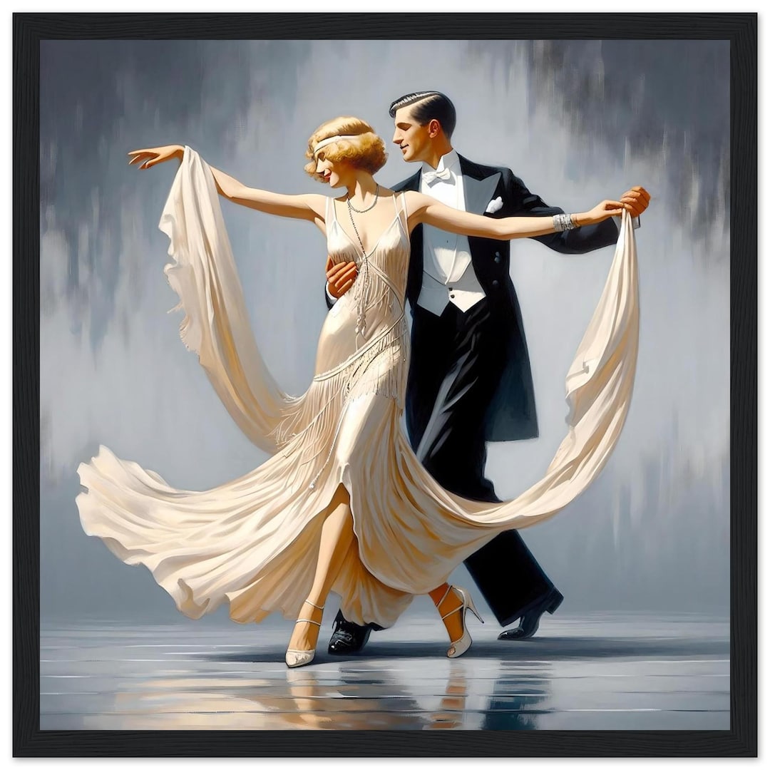 Art Deco Ballroom Dancers Print, Vintage Framed Wall Art - Etsy