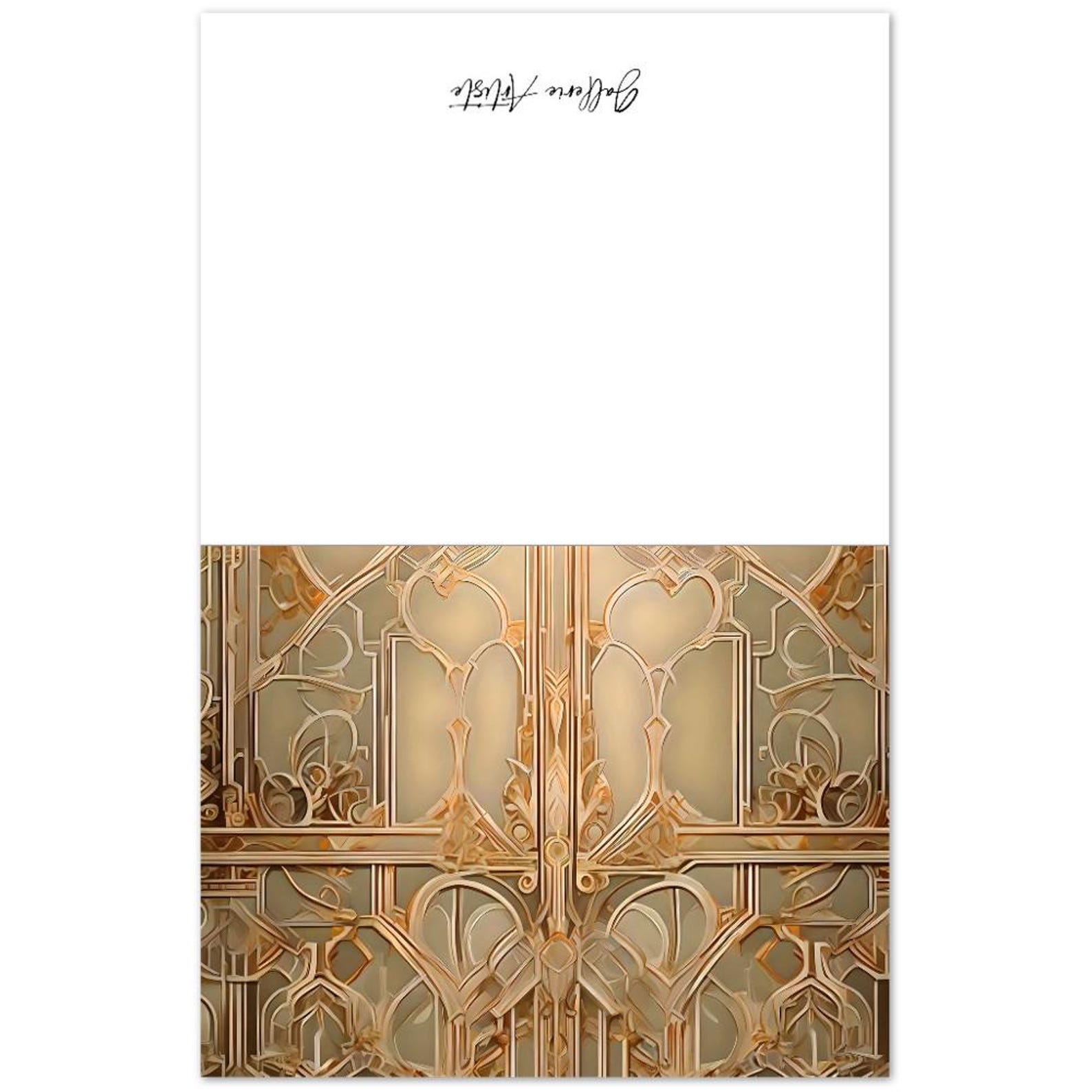 Art Deco Note Cards, Elegant Blank Stationery With Envelopes - Etsy