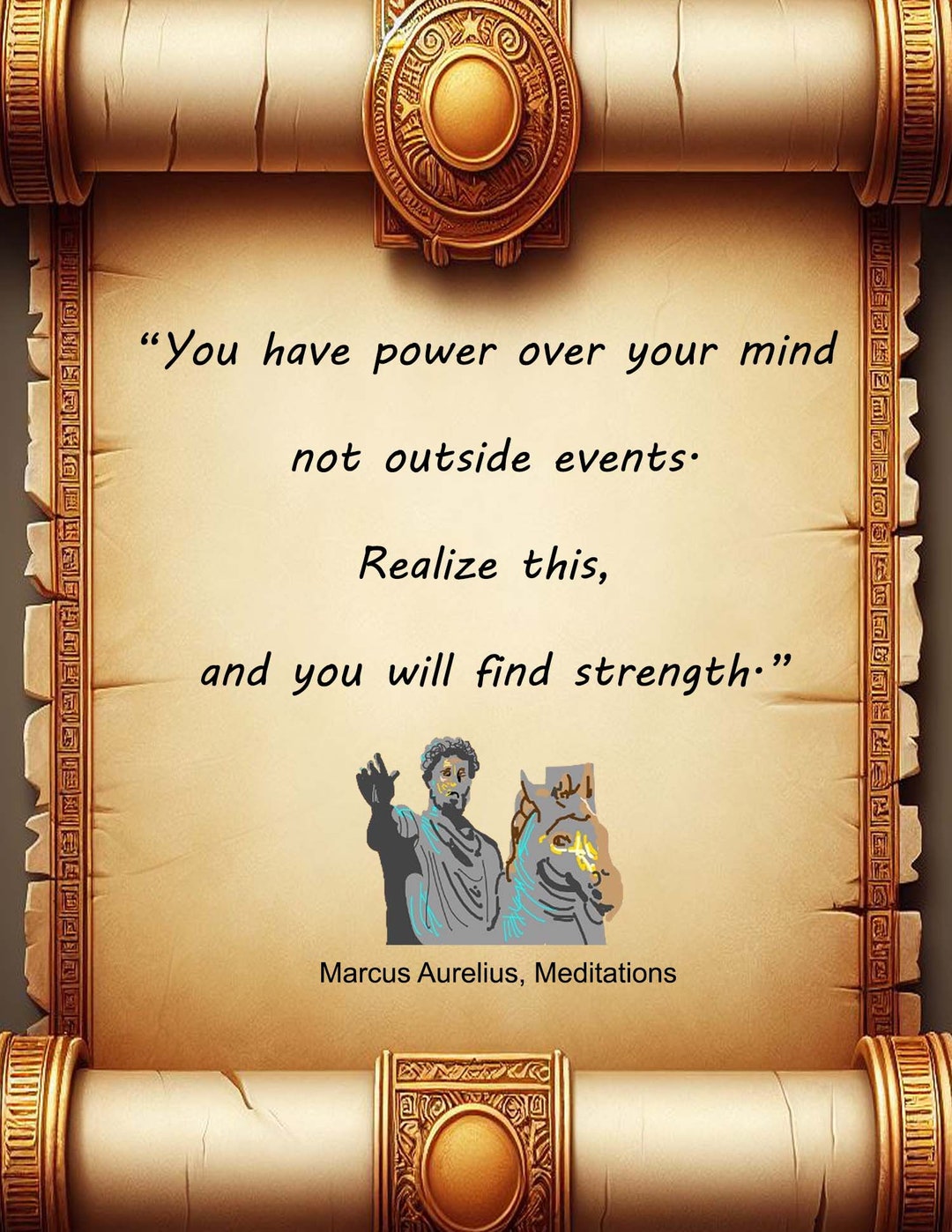 Wall Art Printable Quote you Have Power Over Your Mind - Etsy
