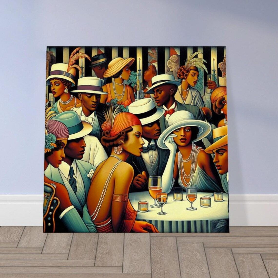 Art Deco Canvas Print: 1920s Harlem Party Scene - Etsy