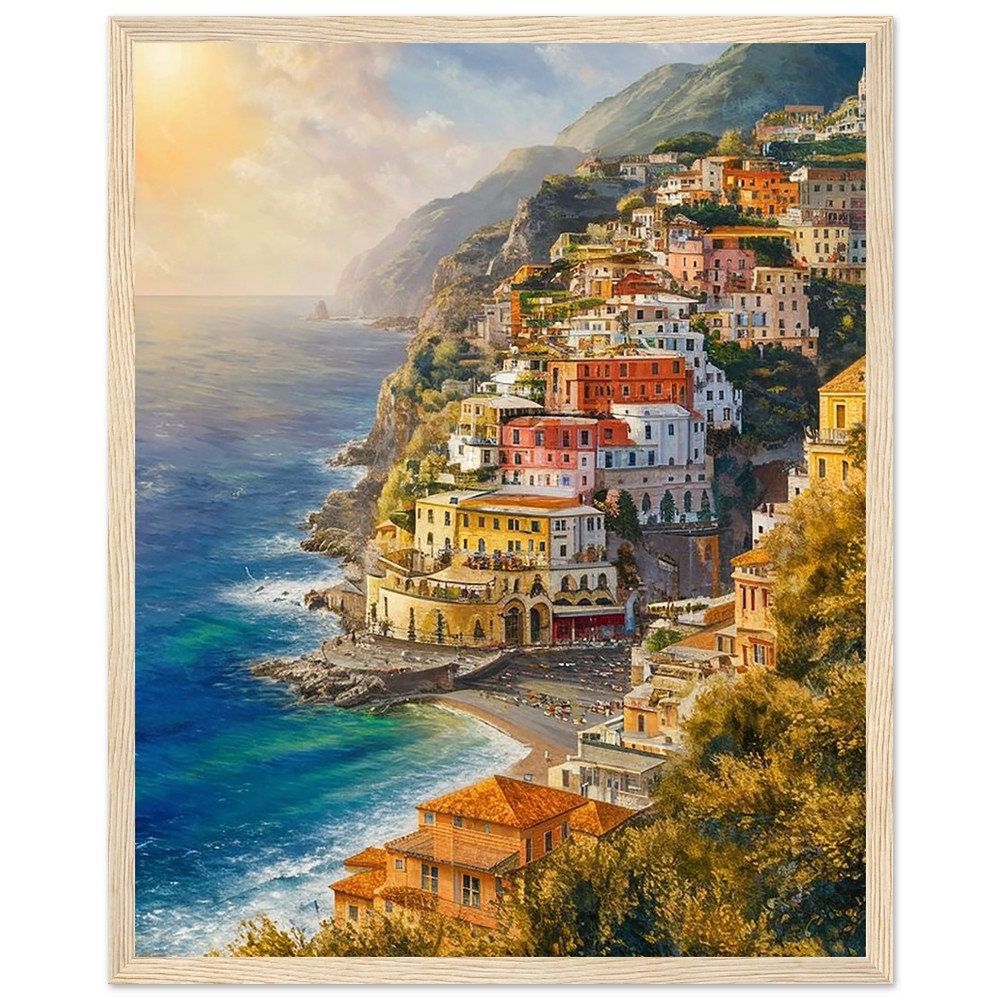 Wall Art positano Italy on the Amalfi Coast Framed Print Wall-art - Etsy