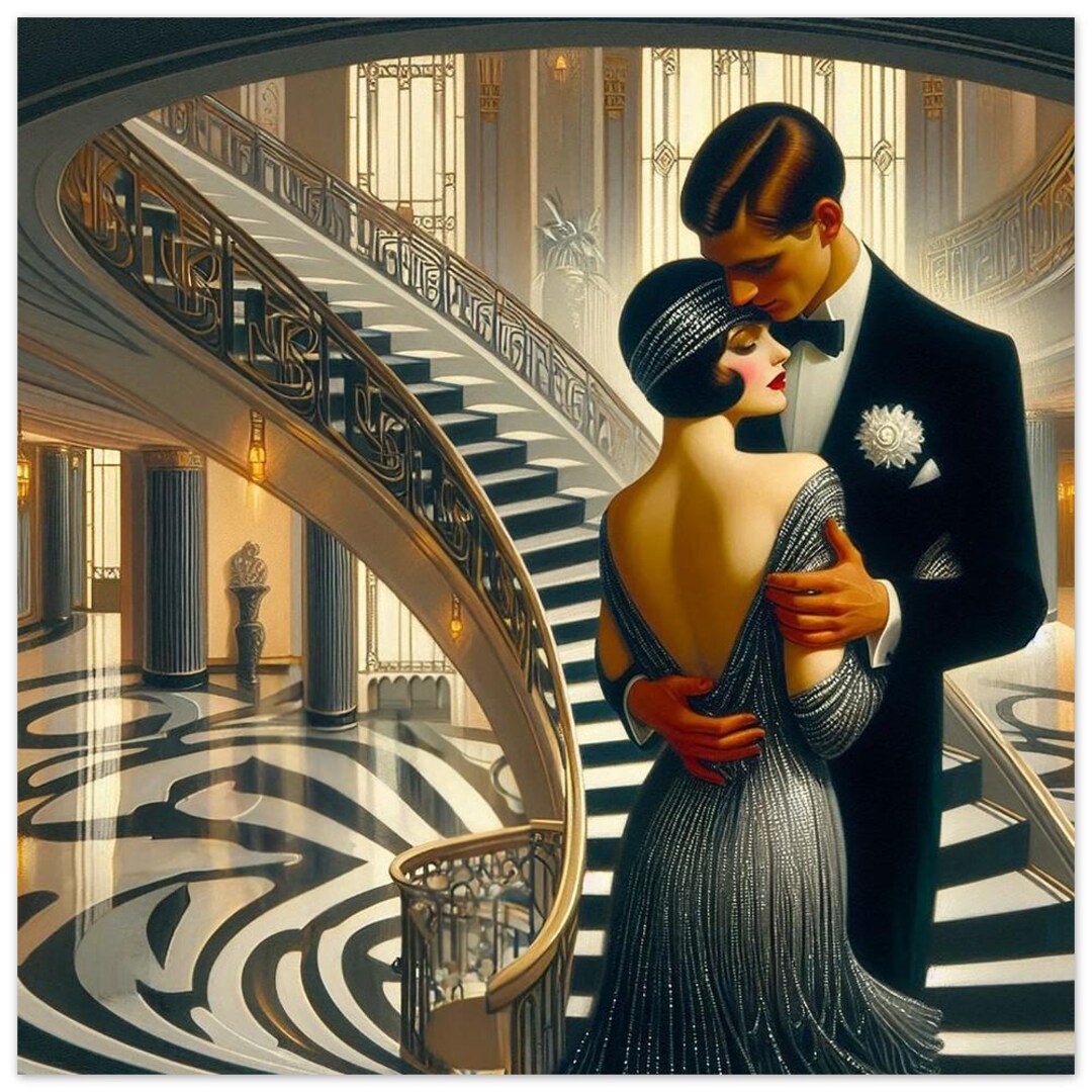 Special Order Art Deco Wall Art spiraling Love Classic Semi-glossy ...