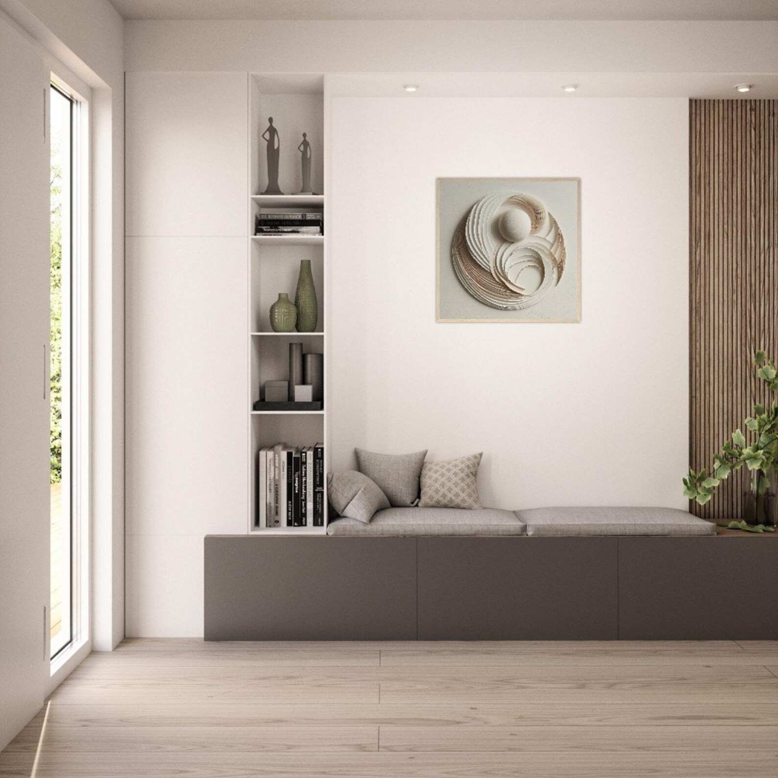 Art Print: "sculpture in Cream" Minimalist | Wood Frame - Etsy