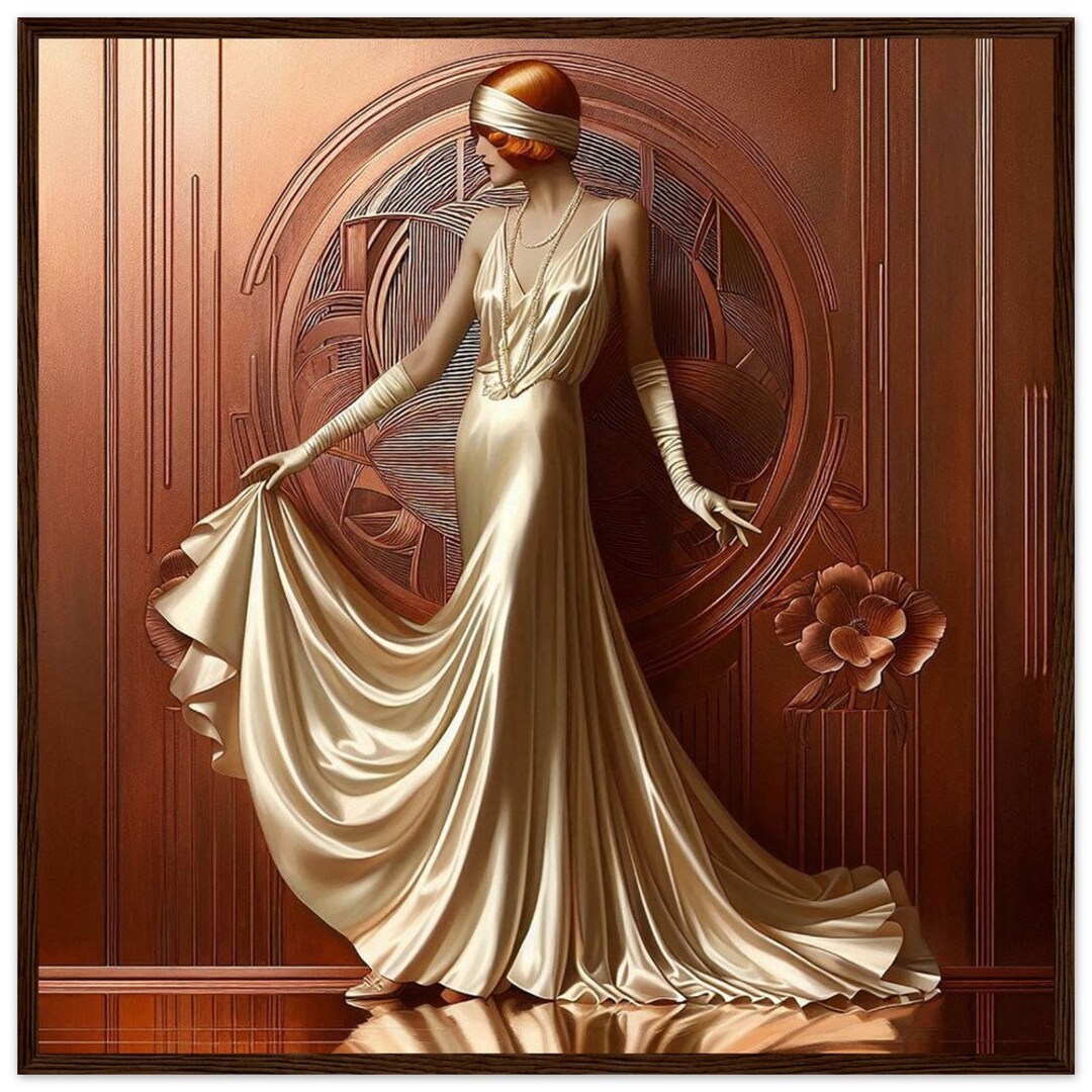 Art Deco Wall Art "copper and Satin" Printed on Premium Matte Paper ...