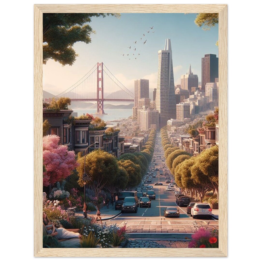 Wall Art San Francisco in Spring Classic Matte Paper Framed Print - Etsy