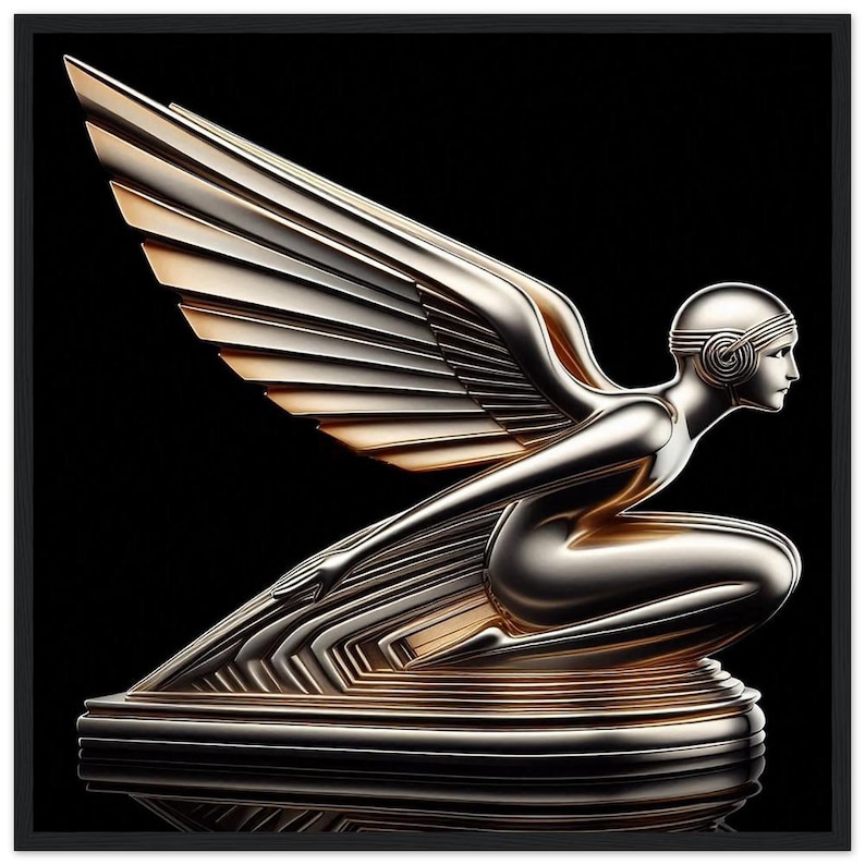 Art Deco Wall Art wind Spirit Printed on Premium Matte Paper Framed in ...