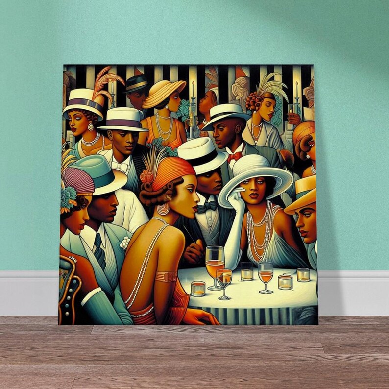 Art Deco Canvas Print: 1920s Harlem Party Scene - Etsy