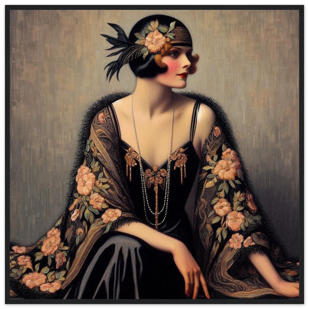 Art Deco Woman Poster, Chic Framed Wall Art - Etsy