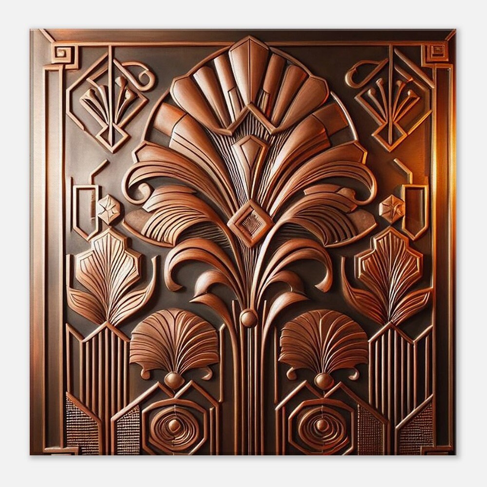 Art Deco Wall Art Art Deco Motif Printed on Flat Thin Canvas.art Deco ...