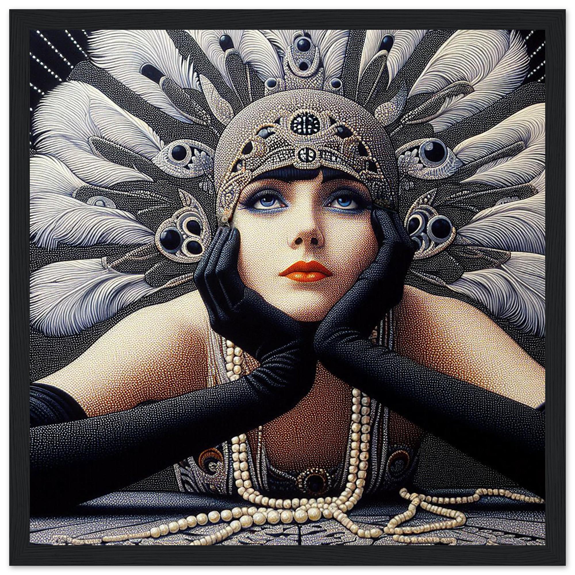Art Deco Woman Portrait, Framed Poster, Minimalist Decor - Etsy
